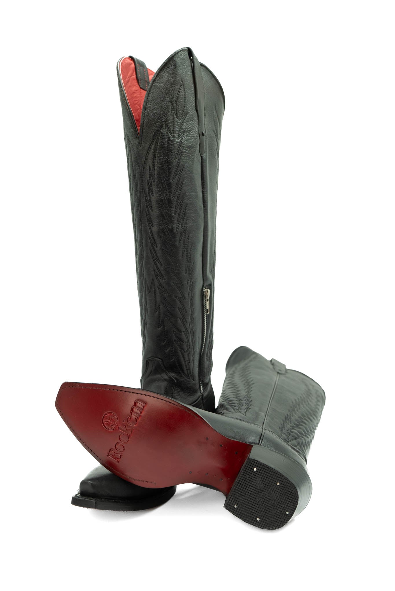 Valentina Tall Red Bottom Snip Toe Cowgirl Boot – Rock'Em