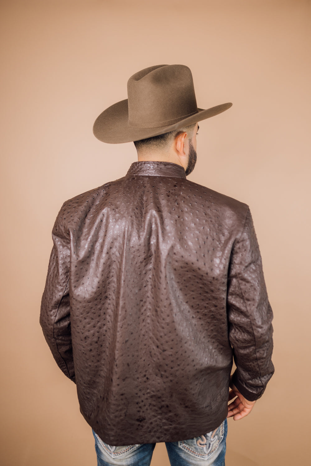 *PRE-ORDER* Men's Full Ostrich Genuine Leather Jacket – Rock'Em